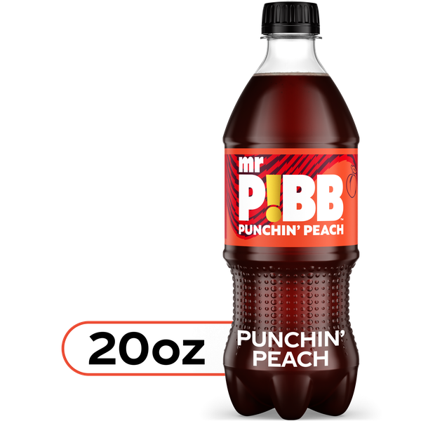Mr. Pibb Punchin' Peach Soda Soft Drink Bottle, 20 fl oz | Hy-Vee ...